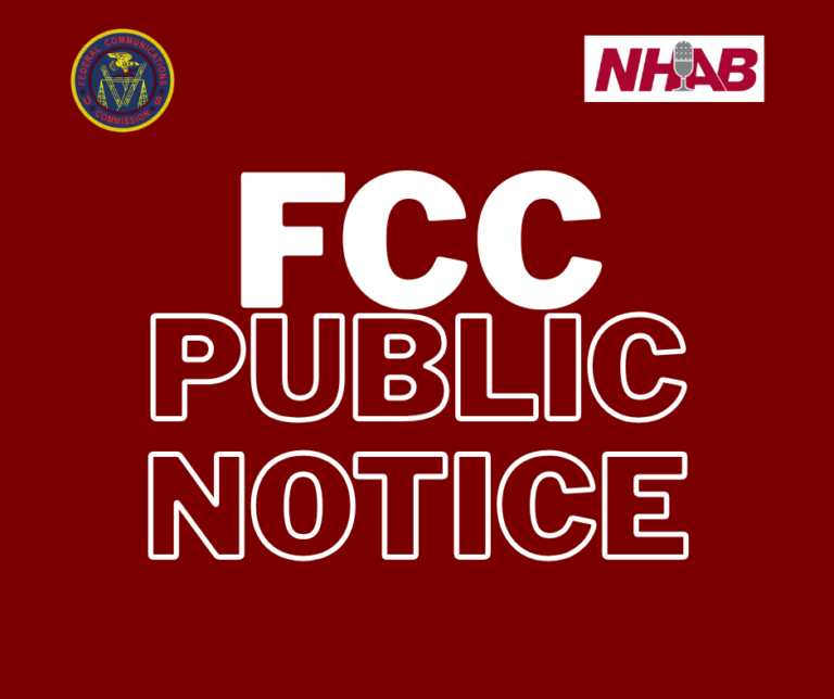 FCC Filing Deadline Extended – New Hampshire Association of Broadcasters